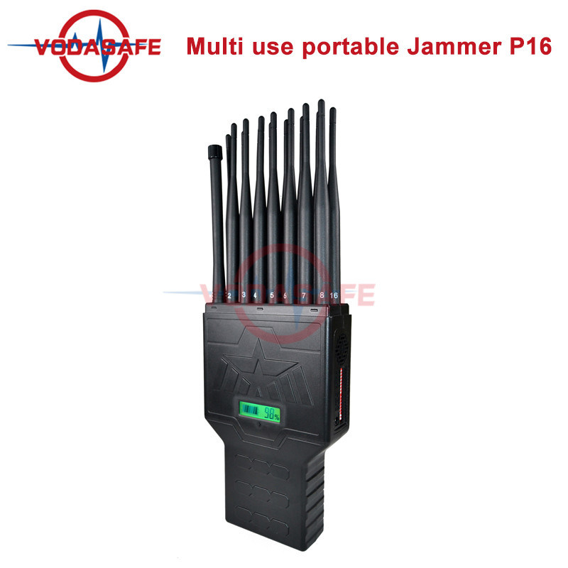 Multi-functional 16 band 4G 5G GPS RC WIFI UHF handheld Signal Jammer ...
